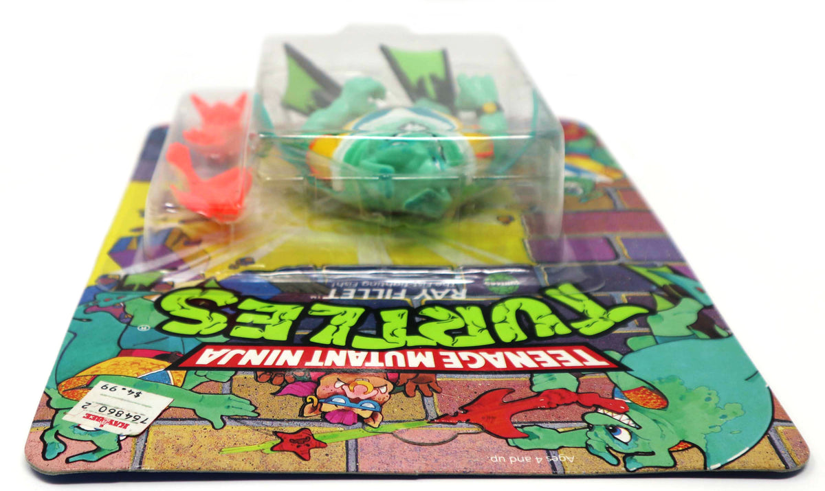 Vintage 1990 90s Playmates Toys Teenage Mutant Ninja Turtles TMNT Ray Fillet Action Figure Carded MOC