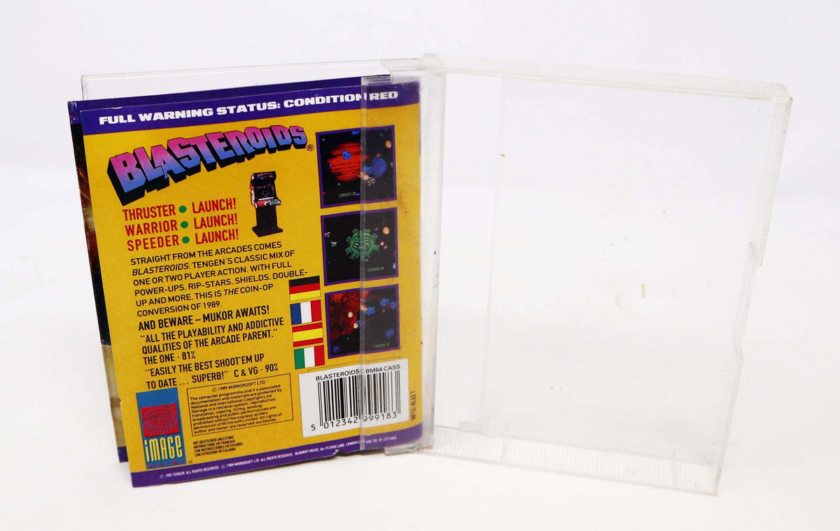 Vintage 1989 80s Commodore 64 C64 CBM 64 Blasteroids Cassette Tape Vid ...